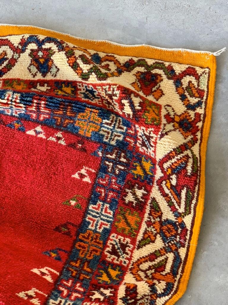 Vintage Red Moroccan Rug with Tribal Style, Berber Moroccan Rug For ...