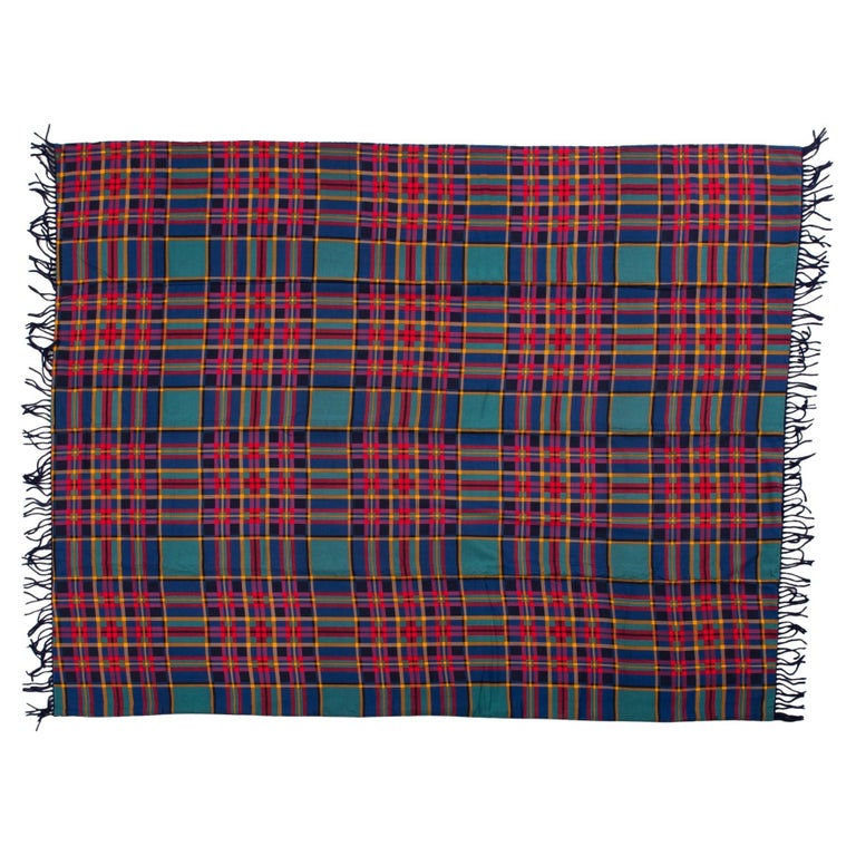 Wool Plaid with Irene Galitzine Silk Foulard For Sale at 1stDibs