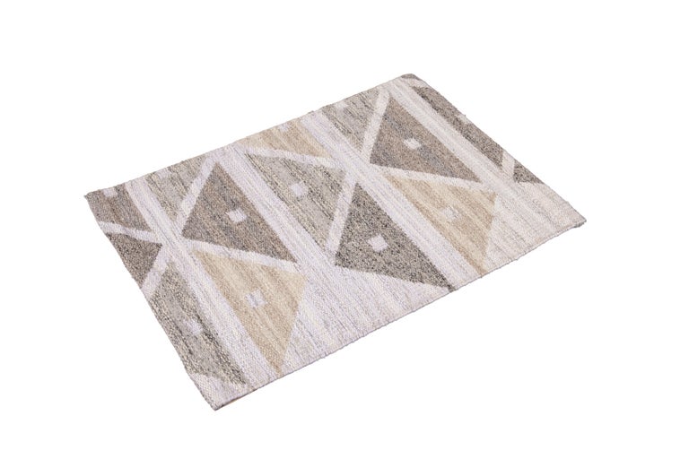 Wool Scandinavian Style Kilim Custom Rug For Sale at 1stDibs