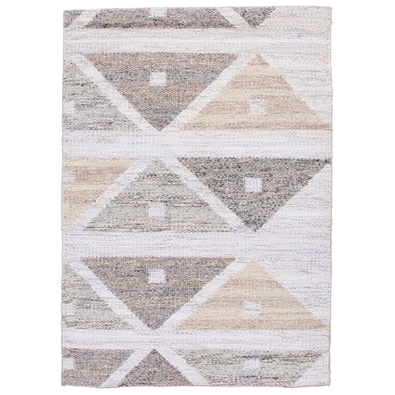 Wool Scandinavian Style Kilim Custom Rug For Sale at 1stDibs