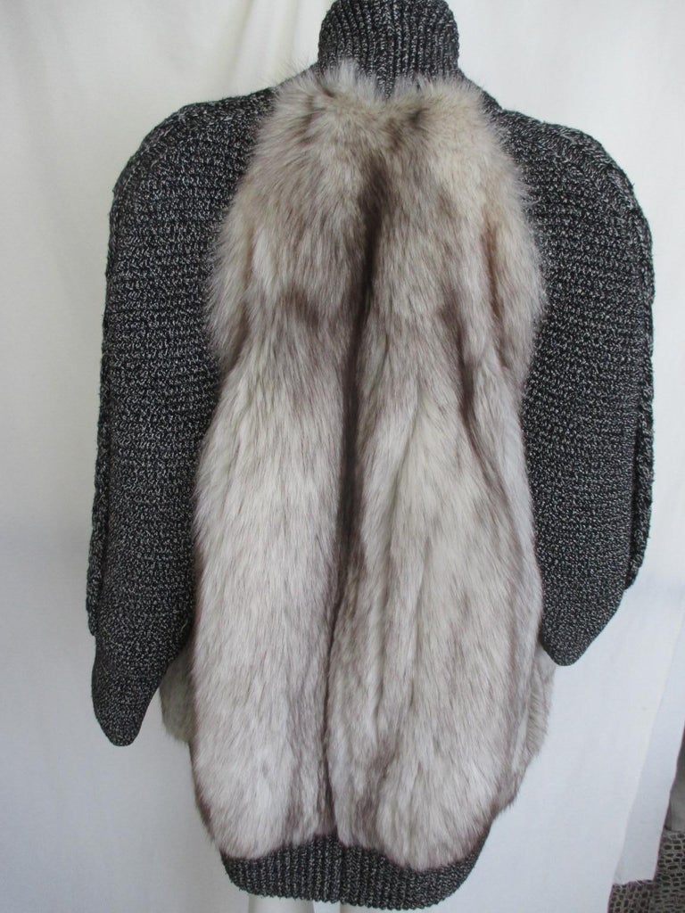 Wool White Fox Fur Coat Vest For Sale at 1stDibs