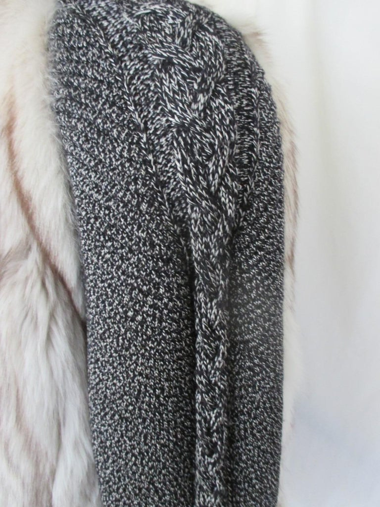 Wool White Fox Fur Coat Vest For Sale at 1stDibs