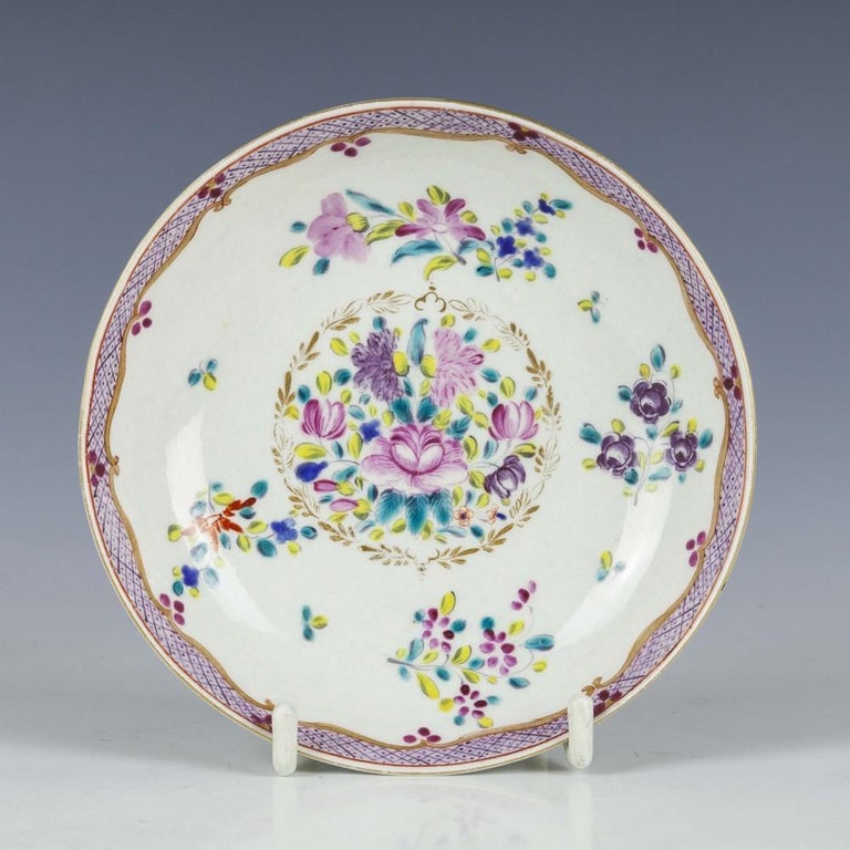 Worcester Compagnie Des Indes Trio, circa 1770 For Sale at 1stDibs