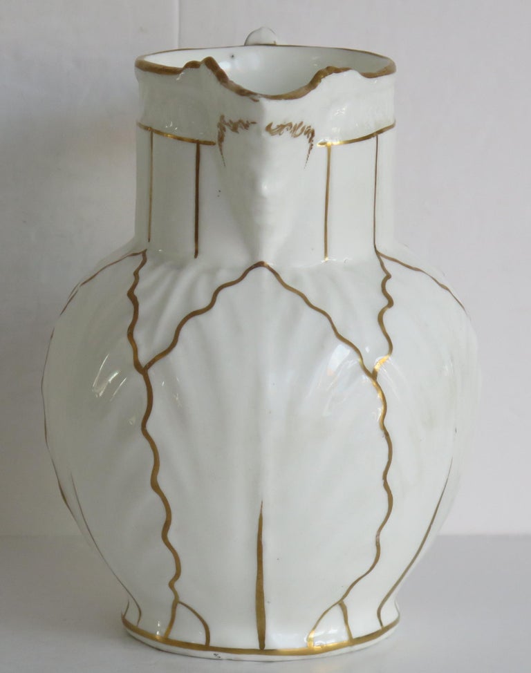Worcester Mask Head Jug in Cabbage Leaf Pattern porcelain, Early 19th ...
