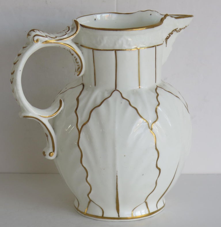 Worcester Mask Head Jug in Cabbage Leaf Pattern porcelain, Early 19th ...
