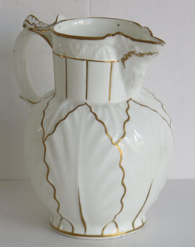 Worcester Mask Head Jug in Cabbage Leaf Pattern porcelain, Early 19th ...