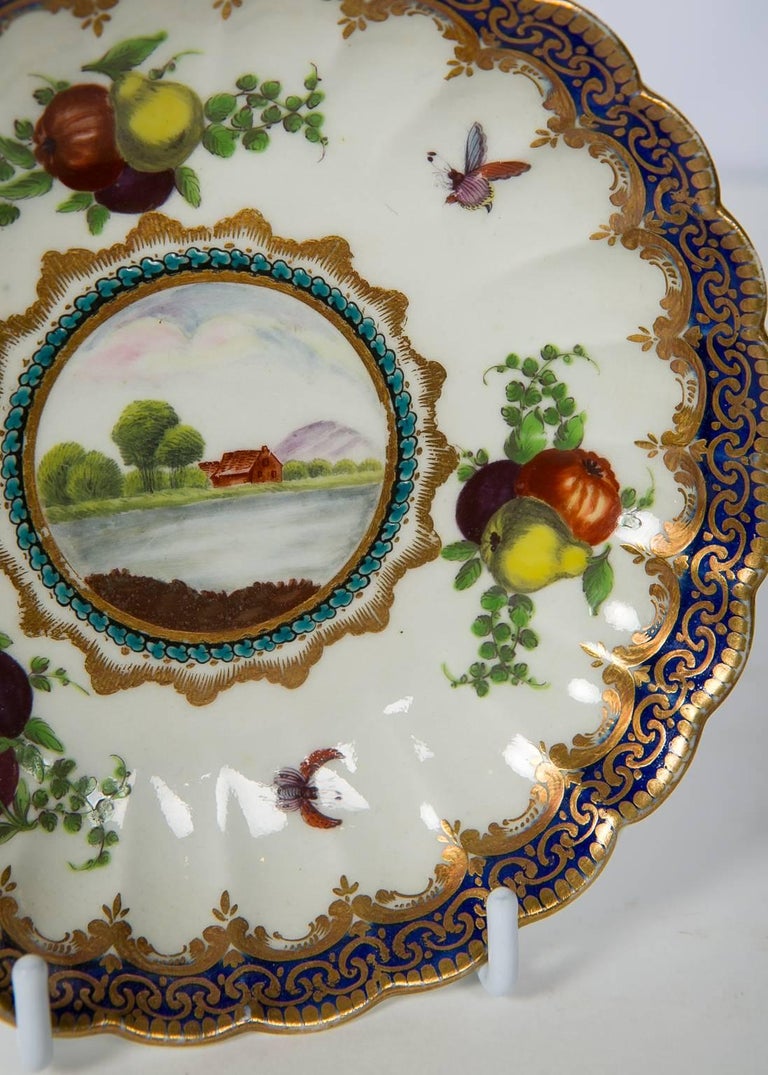 Worcester Porcelain 18th Century Cups and Saucers Pair in ‘Dalhousie ...