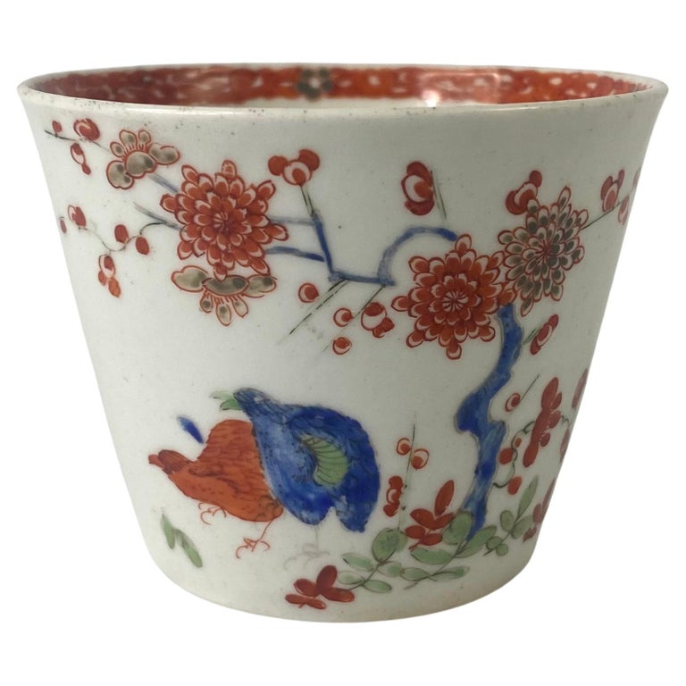 Worcester Porcelain Beaker, Kakiemon ‘Two Quail’ Pattern, C. 1770 at 1stDibs