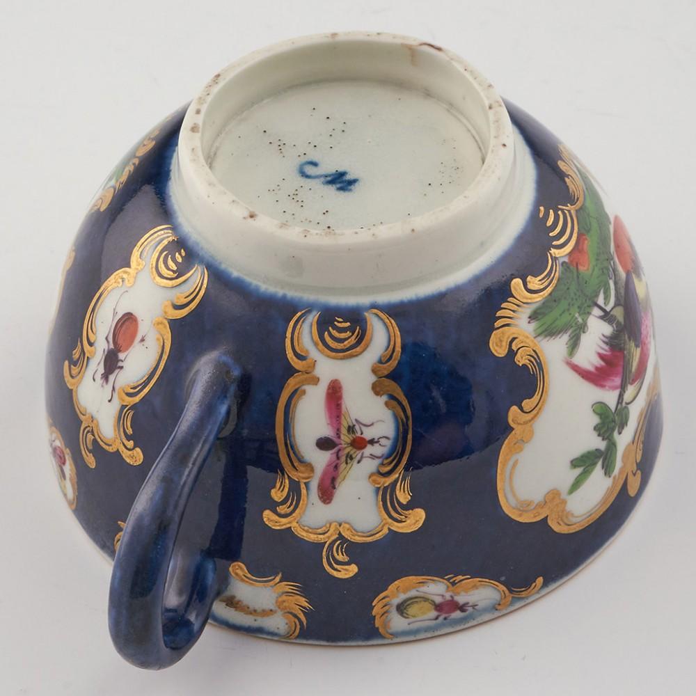 Worcester Porcelain Scale Blue Trio, circa 1770 at 1stDibs