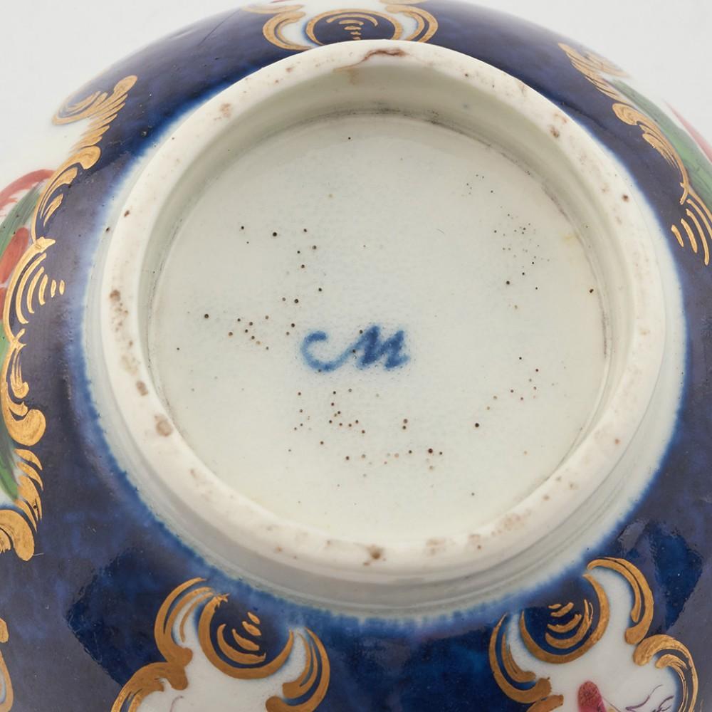 Worcester Porcelain Scale Blue Trio, circa 1770 at 1stDibs