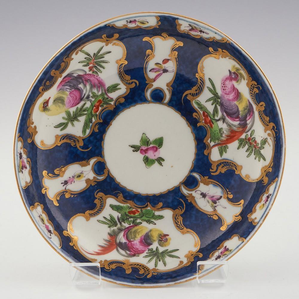 Worcester Porcelain Scale Blue Trio, circa 1770 at 1stDibs