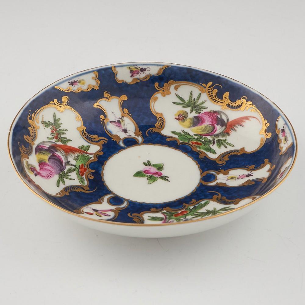 Worcester Porcelain Scale Blue Trio, circa 1770 at 1stDibs