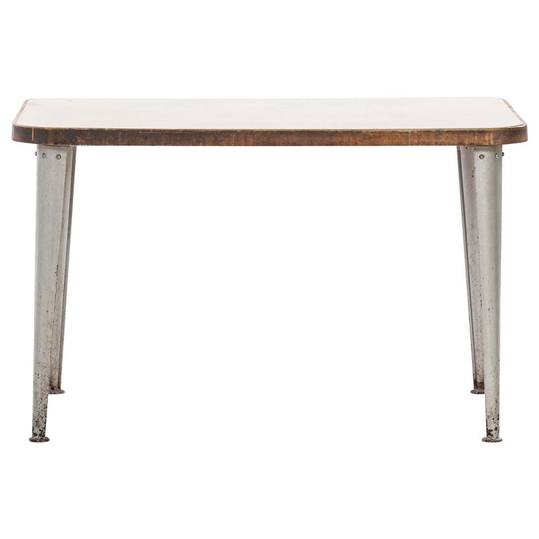 "Compass" Desk, Curved Tabletop with Drawers by Jean Prouvé For Sale at ...