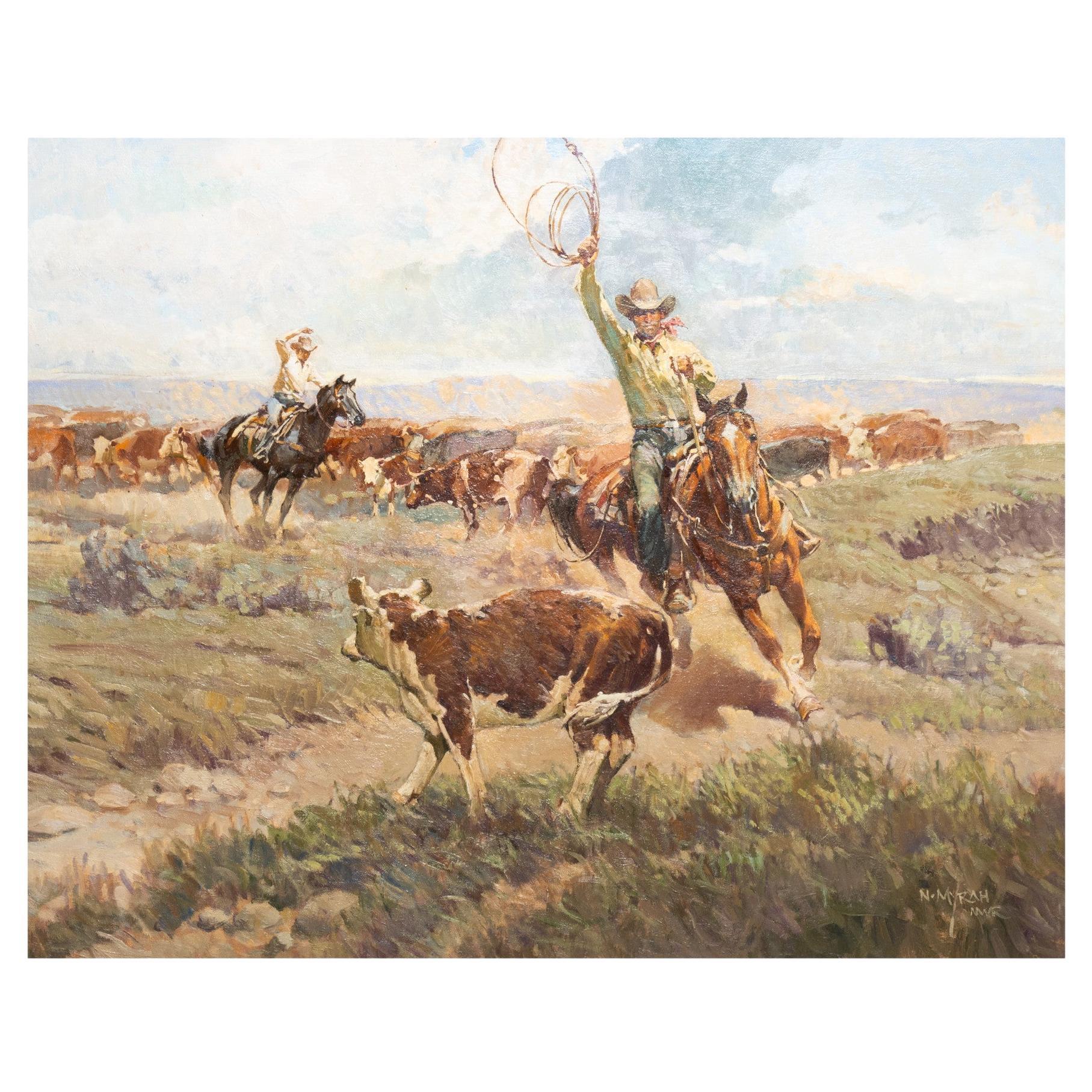 Workin' A Roundup by Newman Myrah For Sale at 1stDibs