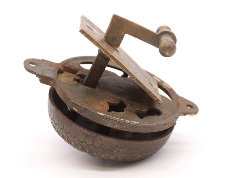 Working Mechanical Victorian Door Bell w/ Bronze Pull For Sale at 1stDibs