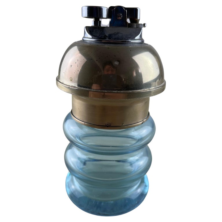 Working Table Lighter in Glass and 800 Silver, Italy, 1970 For Sale at ...