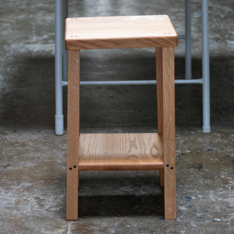 Workman Solid Oak Bar Stool For Sale at 1stDibs