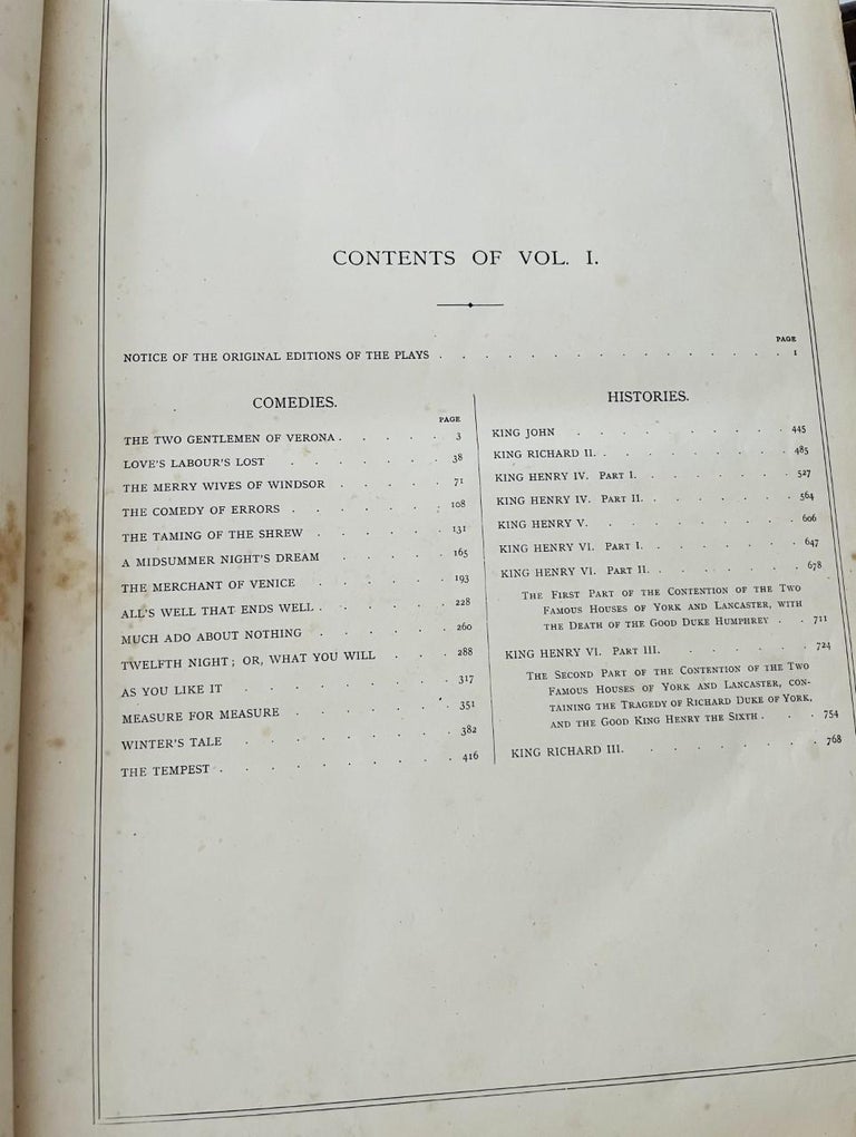 Works of Shakespere Imperial Edition by Charles Knight Vol I with ...
