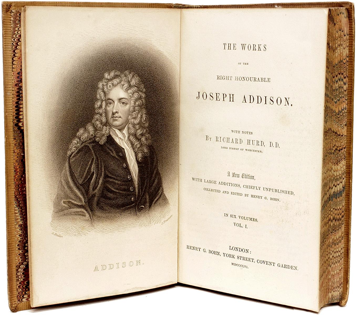 Works of the Right Honourable Joseph Addison, 4 Vols. 1856, in Full Tan ...