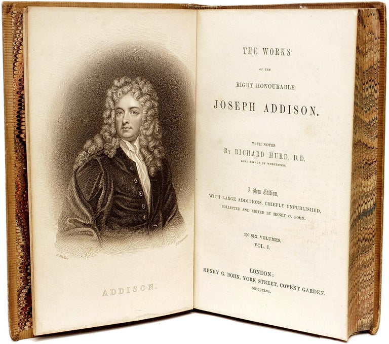 Works of the Right Honourable Joseph Addison, 4 Vols. 1856, in Full Tan ...