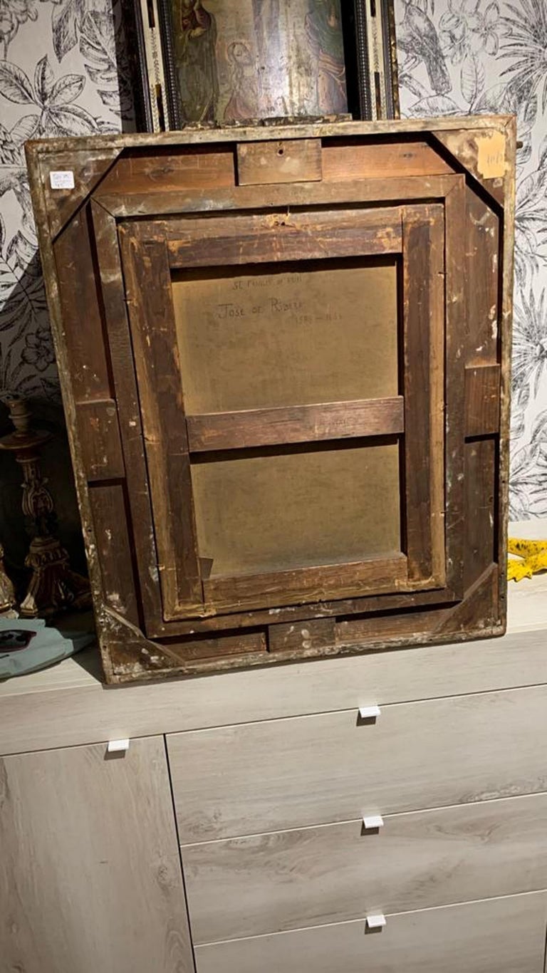 Workshop De Ribera Jusepe, Oil on Canvas "Saint Francis Assisi" For Sale at 1stDibs