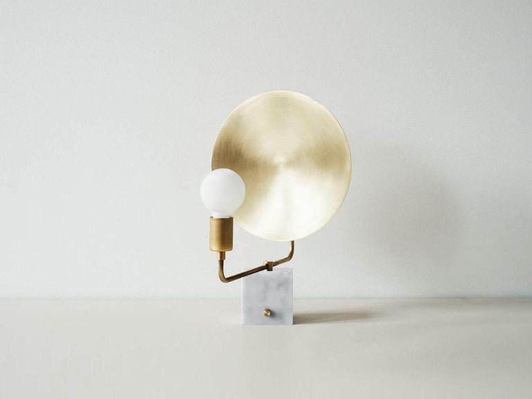 Workstead Helios Table Lamp, Marble Base and Brass Dish For Sale at ...
