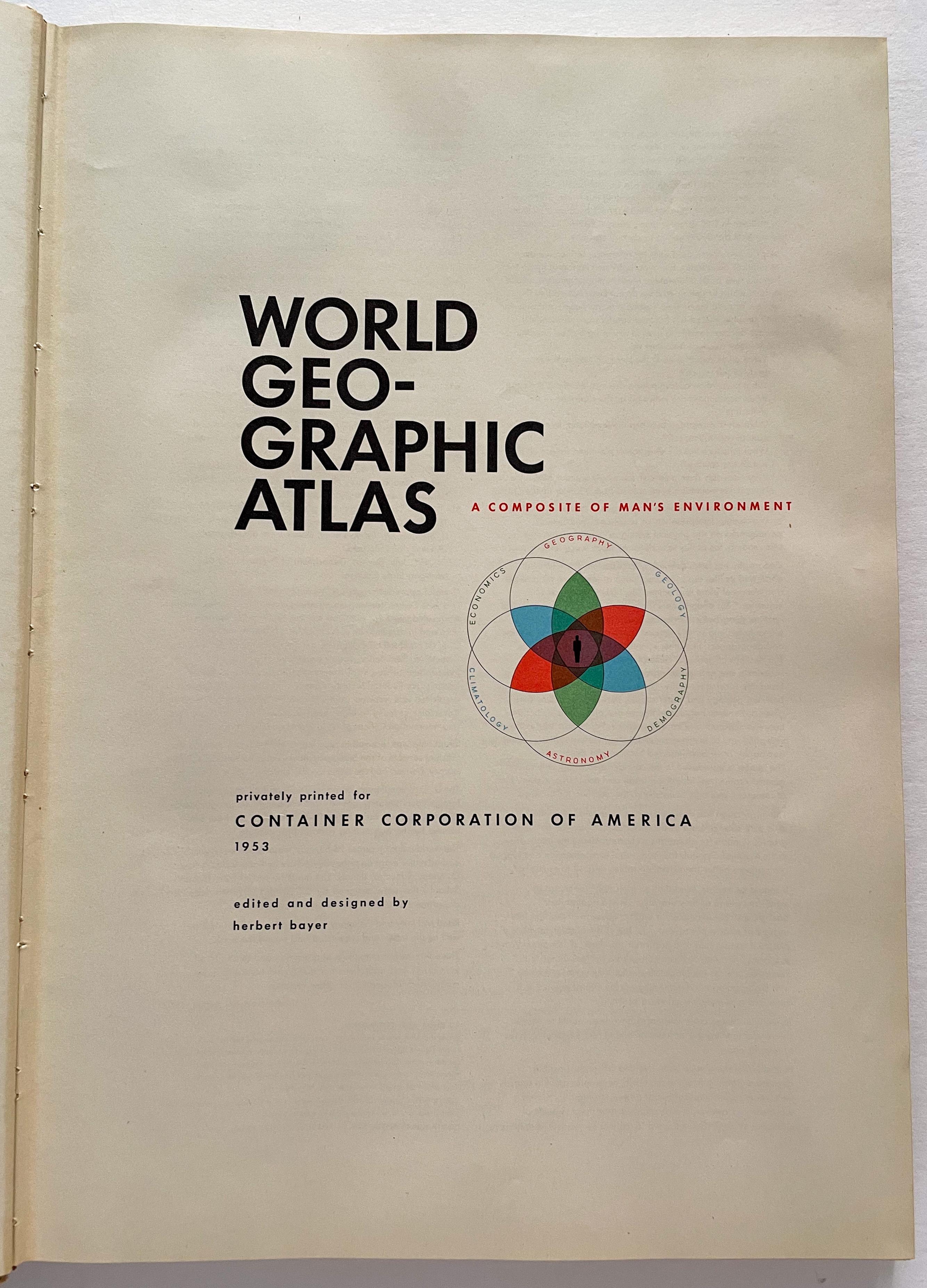 World Geo-Graphic Atlas: A Composite of Man's Environment For Sale at ...