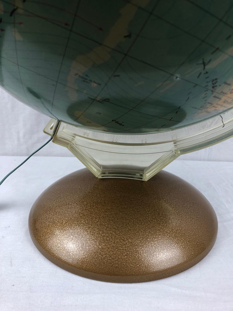 Mid-Century World Map Globe Table Light or Lamp For Sale at 1stDibs ...
