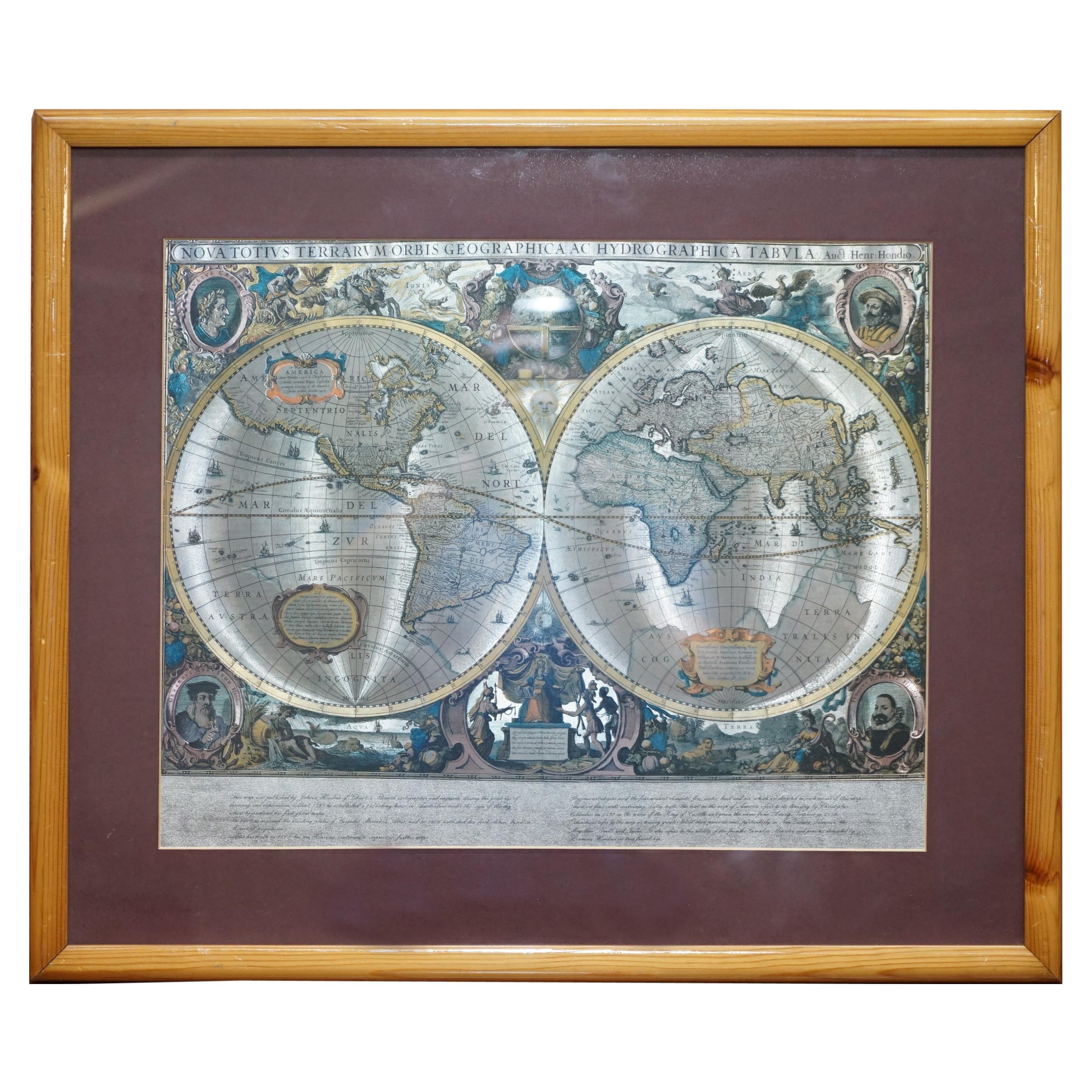 Vintage World Map Mirror - 5 For Sale on 1stDibs | mirror world map