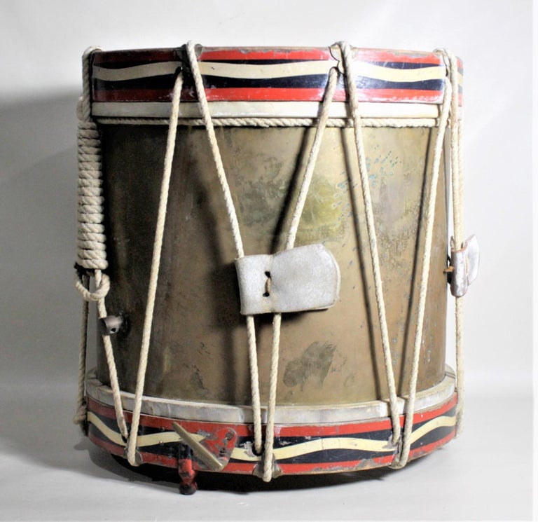 World War 2 Era French Regimental Styled Brass Marching Band Drum For ...