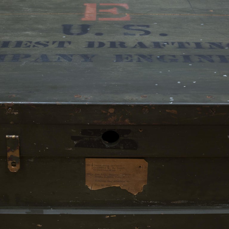 World War 2 Era Military Trunk, c.1940 For Sale at 1stDibs