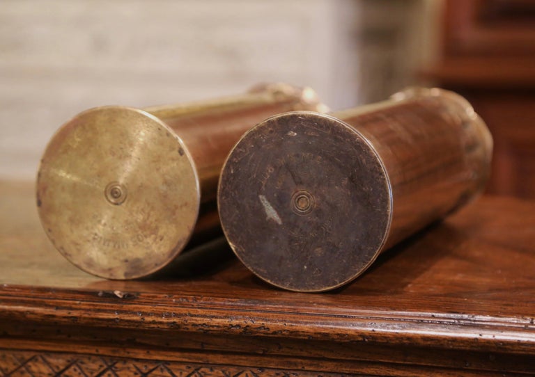 World War II French Trench Artillery Brass Shell Casing, Bulge Battle ...