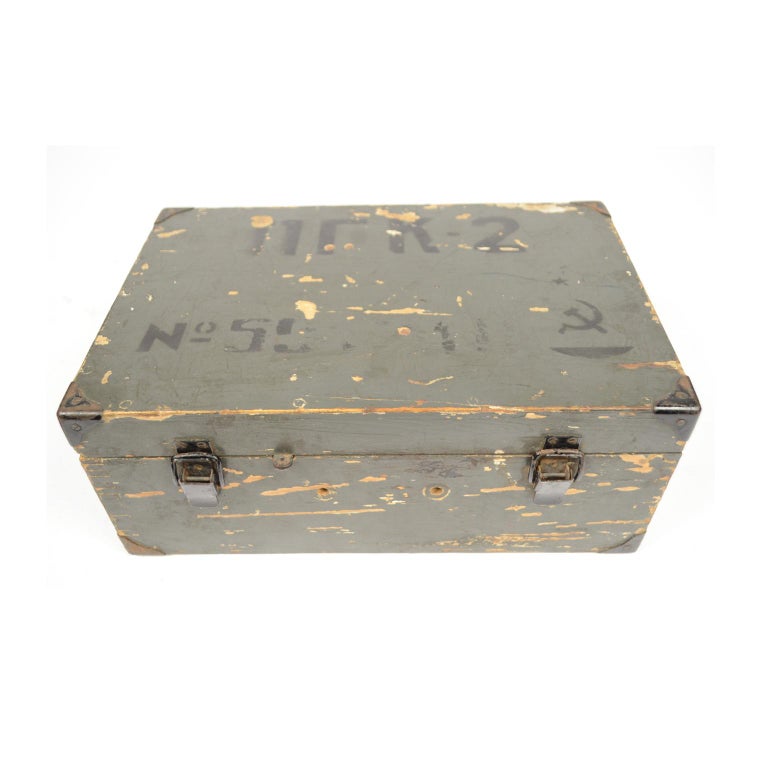 WWII Antique Russian Aviation Sextant with Original Wooden Box at 1stDibs