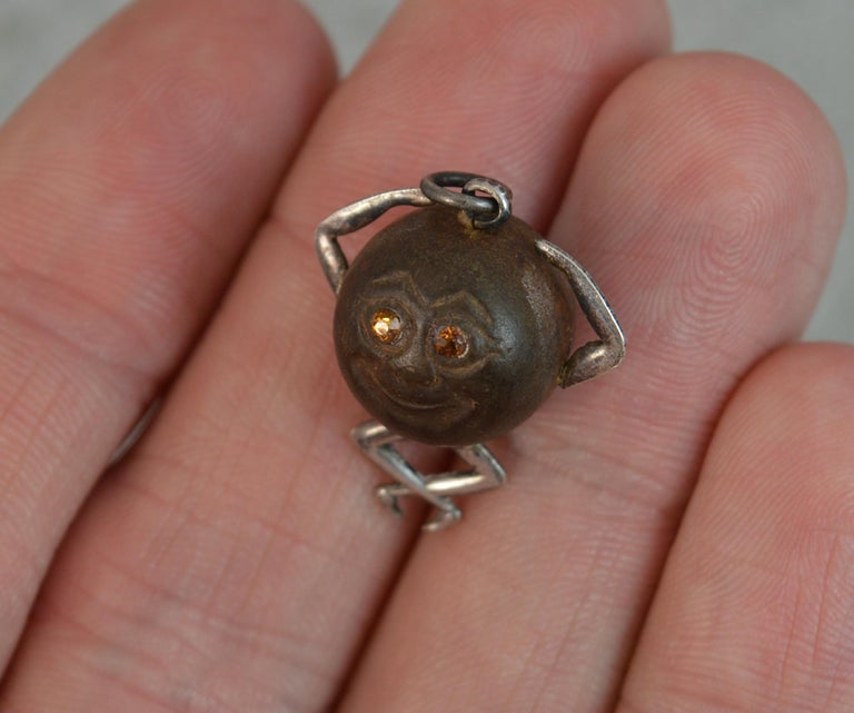 World War One WW1 'Touch Wud' Silver Wood Good Luck Charm Pendant at ...