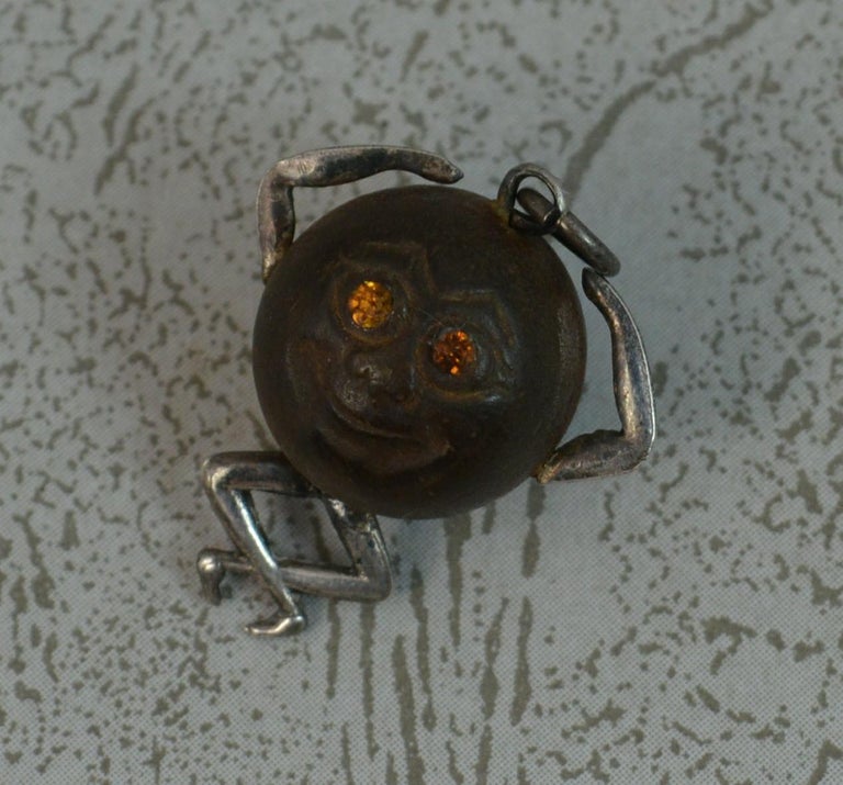 World War One WW1 'Touch Wud' Silver Wood Good Luck Charm Pendant at ...