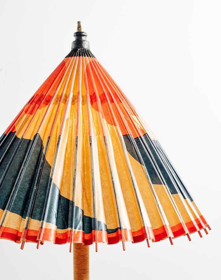 'World’s Fair' Bamboo Floor Lamp with Parasol Shade by Christopher ...