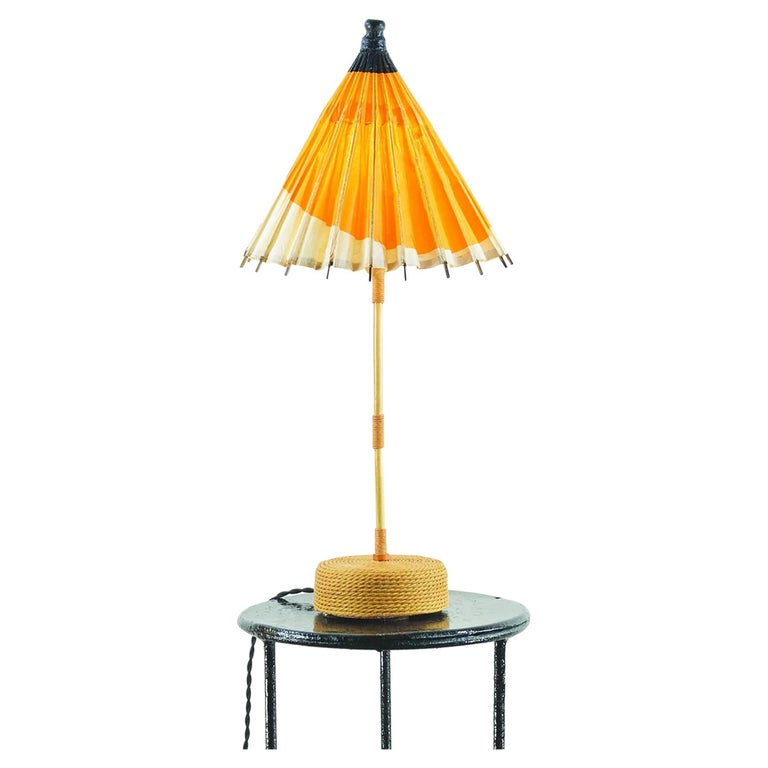 'World's Fair' Bamboo Cocktail Lamp with Parasol Shade by Christopher ...