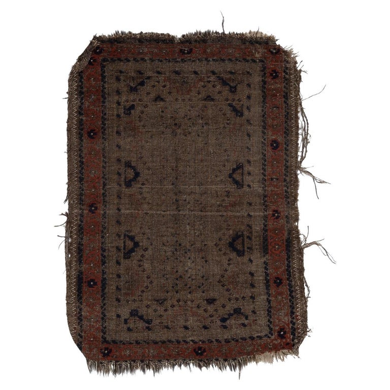 Worn Antique Kurdish Rug For Sale at 1stDibs