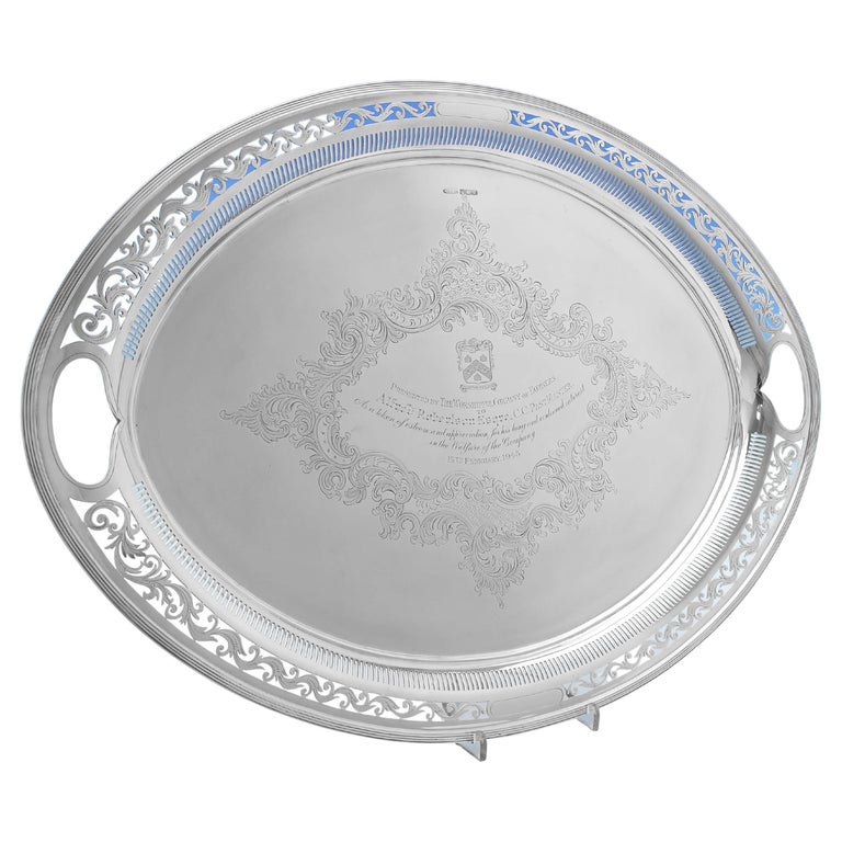 Worshipful Company of Horners, Presentation Tray, Antique Sterling ...