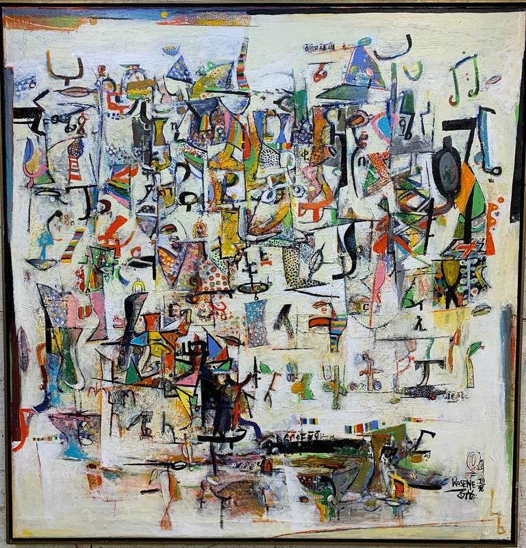 Wosene Kosrof - Wosene Worke Kosrof Abstract Painting ' Blessings of ...