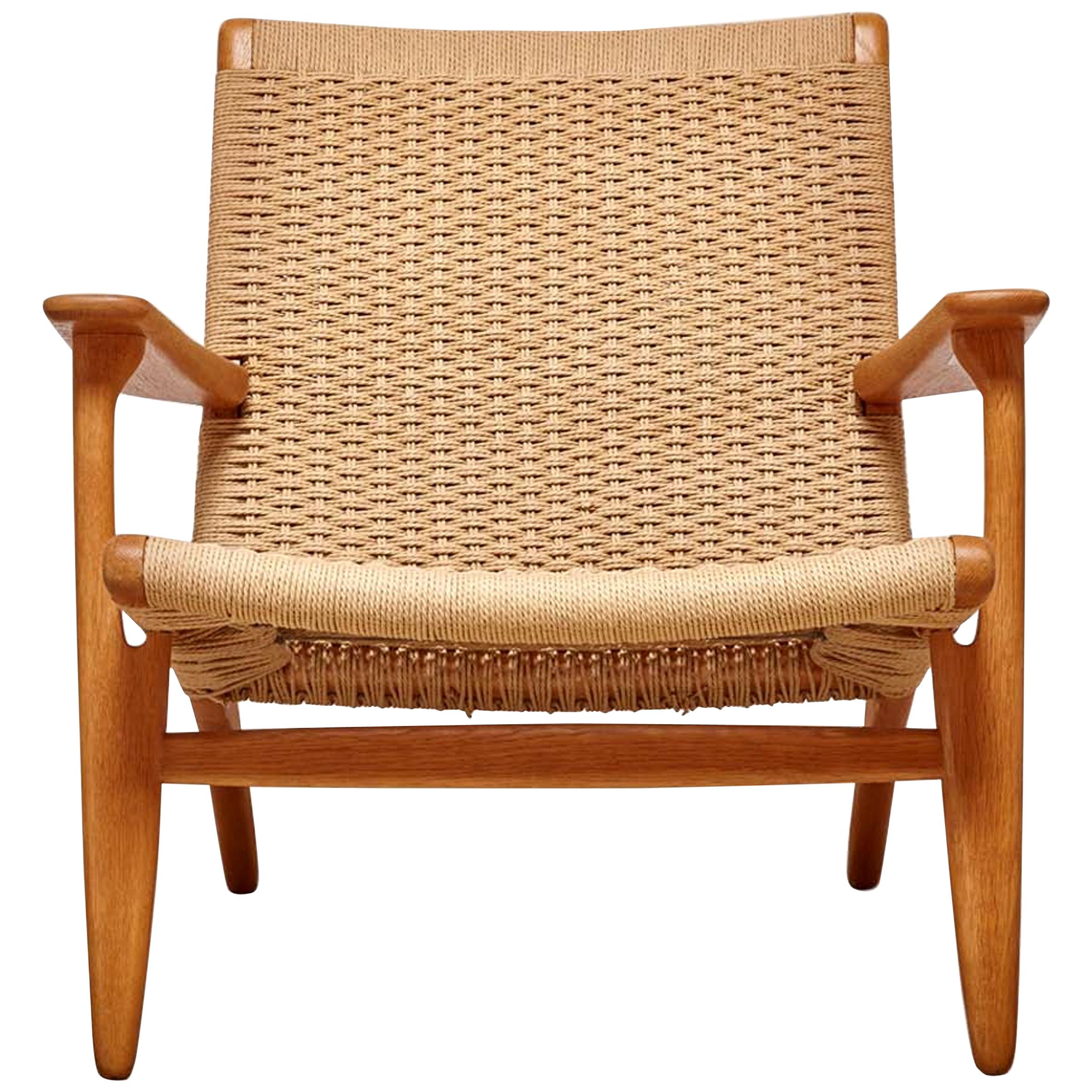 Woven CH25 Chair by Hans Wegner for Carl Hansen and Son For Sale at 1stDibs