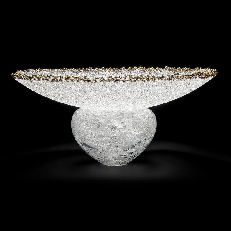 Woven Chalice, a Unique clear Glass Centrepiece / Sculpture by Cathryn ...