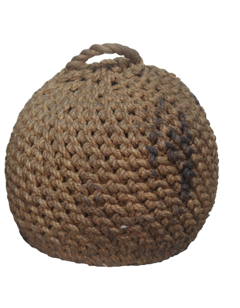 Woven Coir Nautical Ship Fender, Now Ottoman or Foot Stool, 1970s at ...