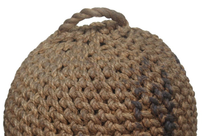 Woven Coir Nautical Ship Fender, Now Ottoman or Foot Stool, 1970s at ...