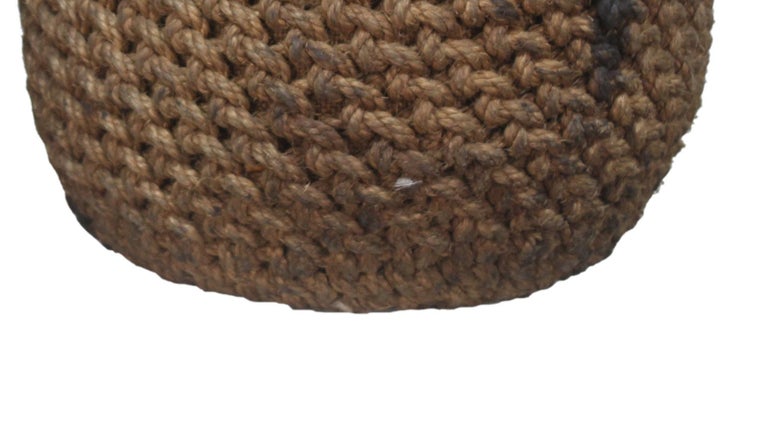 Woven Coir Nautical Ship Fender, Now Ottoman or Foot Stool, 1970s at ...