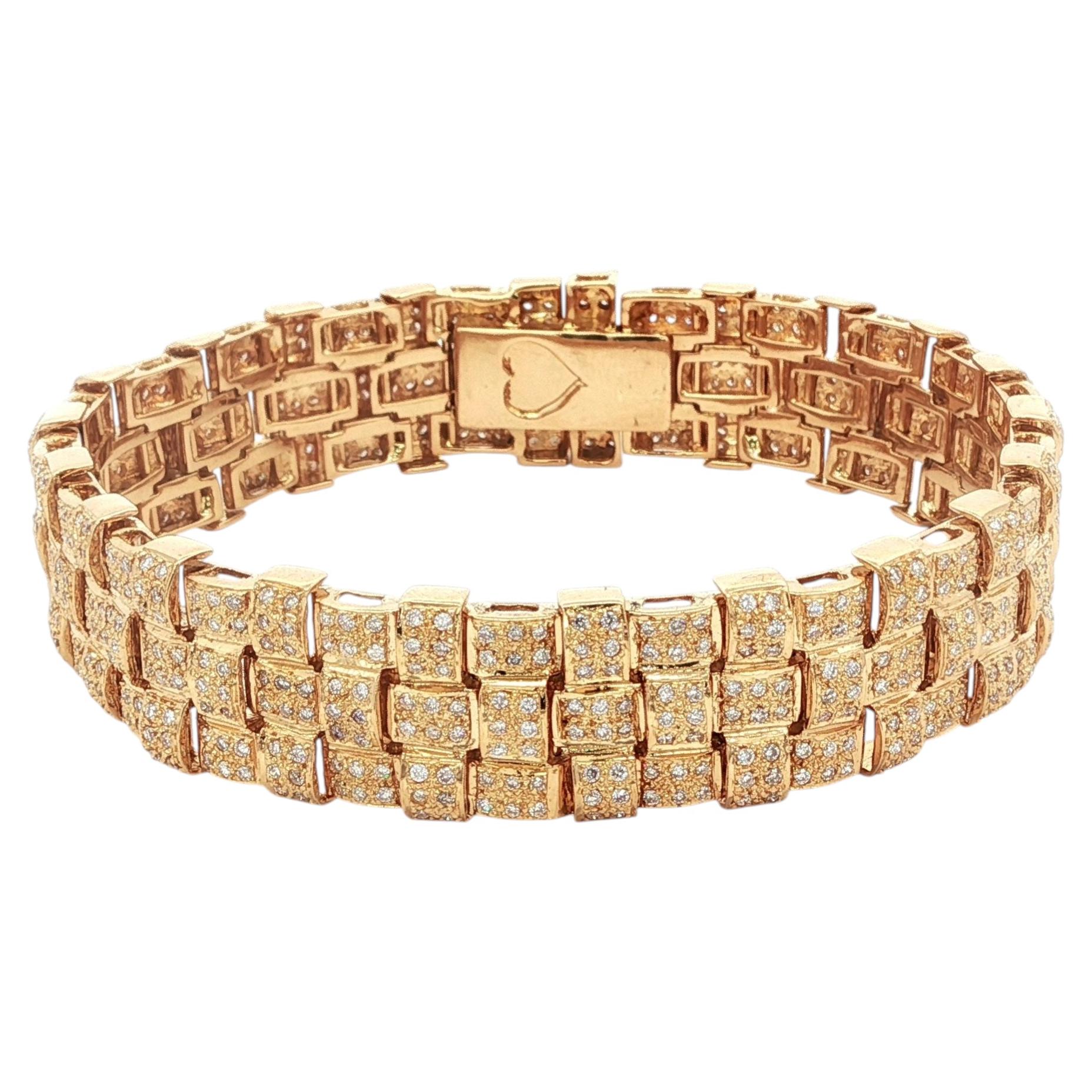 FOPE Prima Flex'it Diamond Woven Link Bracelet in 18 Carat Yellow and ...