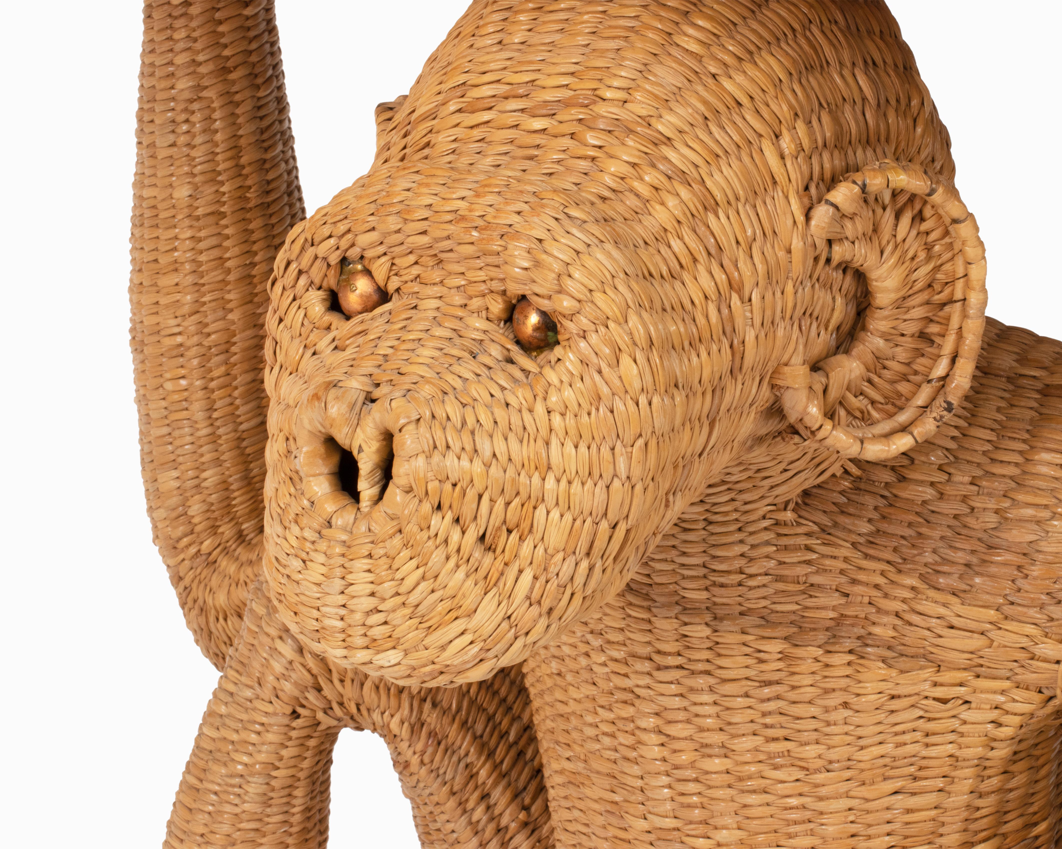 Woven Rattan Monkey Console Table by Mario Lopez Torres For Sale at ...