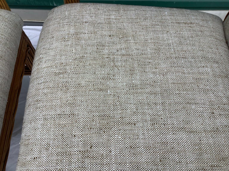 Woven Reed Dining Table w/ 8 Chairs, Crespi Style For Sale at 1stDibs