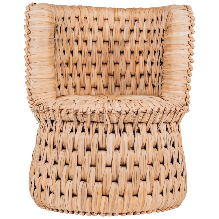 Woven Tule 'Icpalli' Lounge Chair Made in Mexico from Luteca For Sale ...