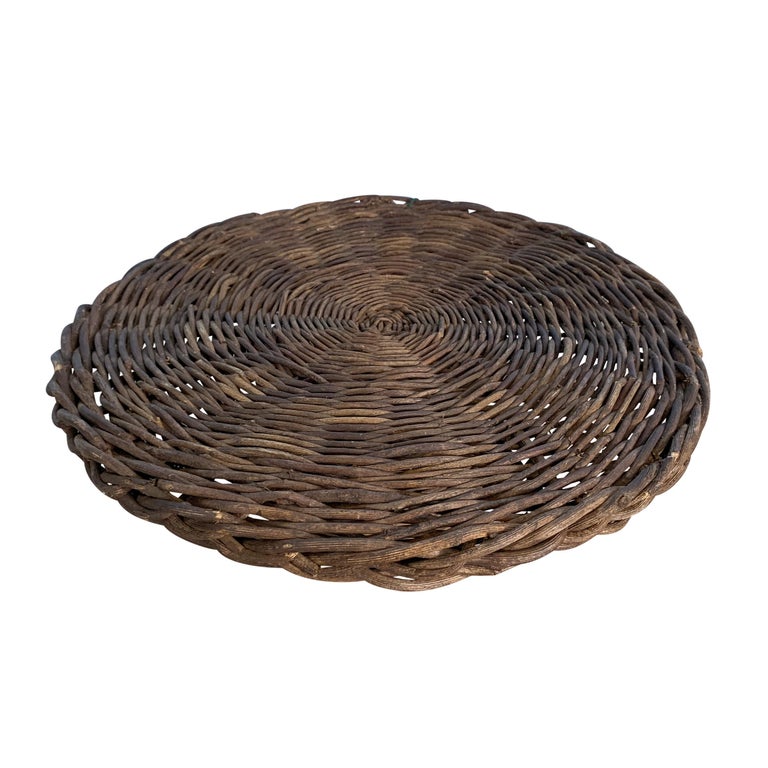 Woven Wicker Cake Stand at 1stDibs